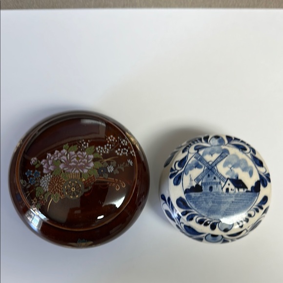 Ucagco | Art | 2 Decorative Ceramic Porcelain Trinket Boxes With Lids ...